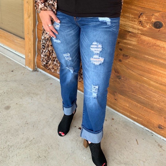 L&B | Jeans | Distressed Boyfriend Capri | Poshmark